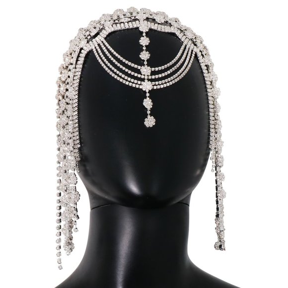 CaliShadow | Accessories | Crystal Tassel Head Chain Jewelry Women ...